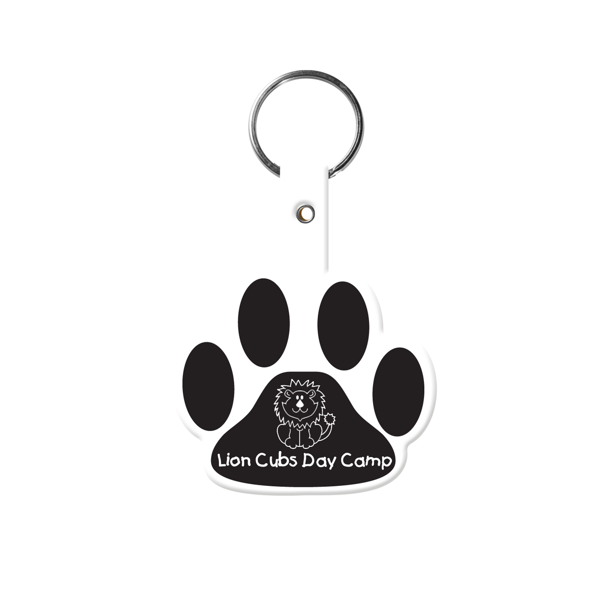 Branded Paw Shape Flexible Key Tag Printed Logo on 250 Paw Key Tags