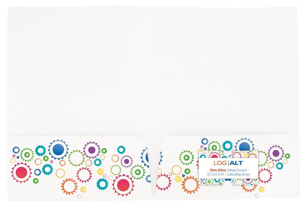 Personalized Paper Folder Printed with Your Logo in Full Color 250 QTY