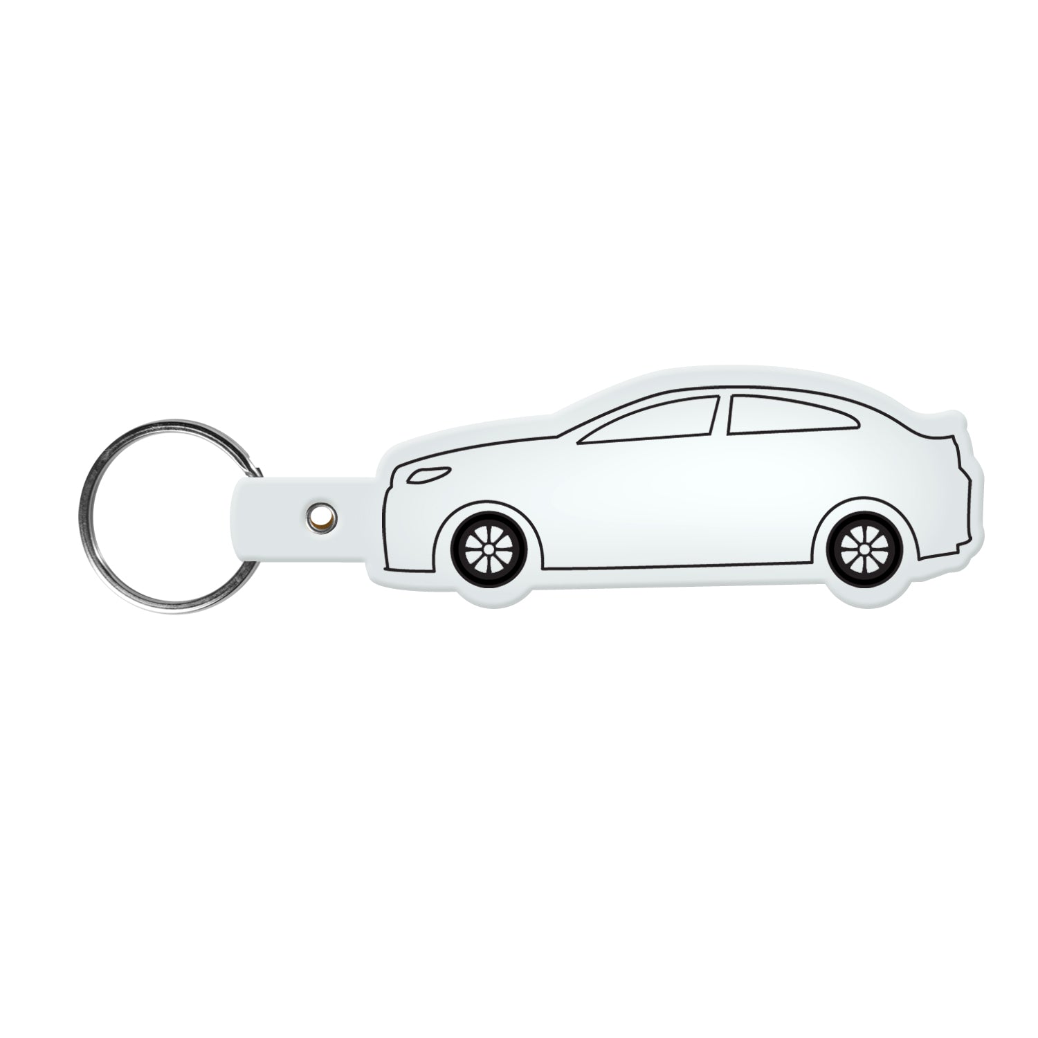Personalized Car Shaped Flexible Key Tags Printed on Car Key Chains