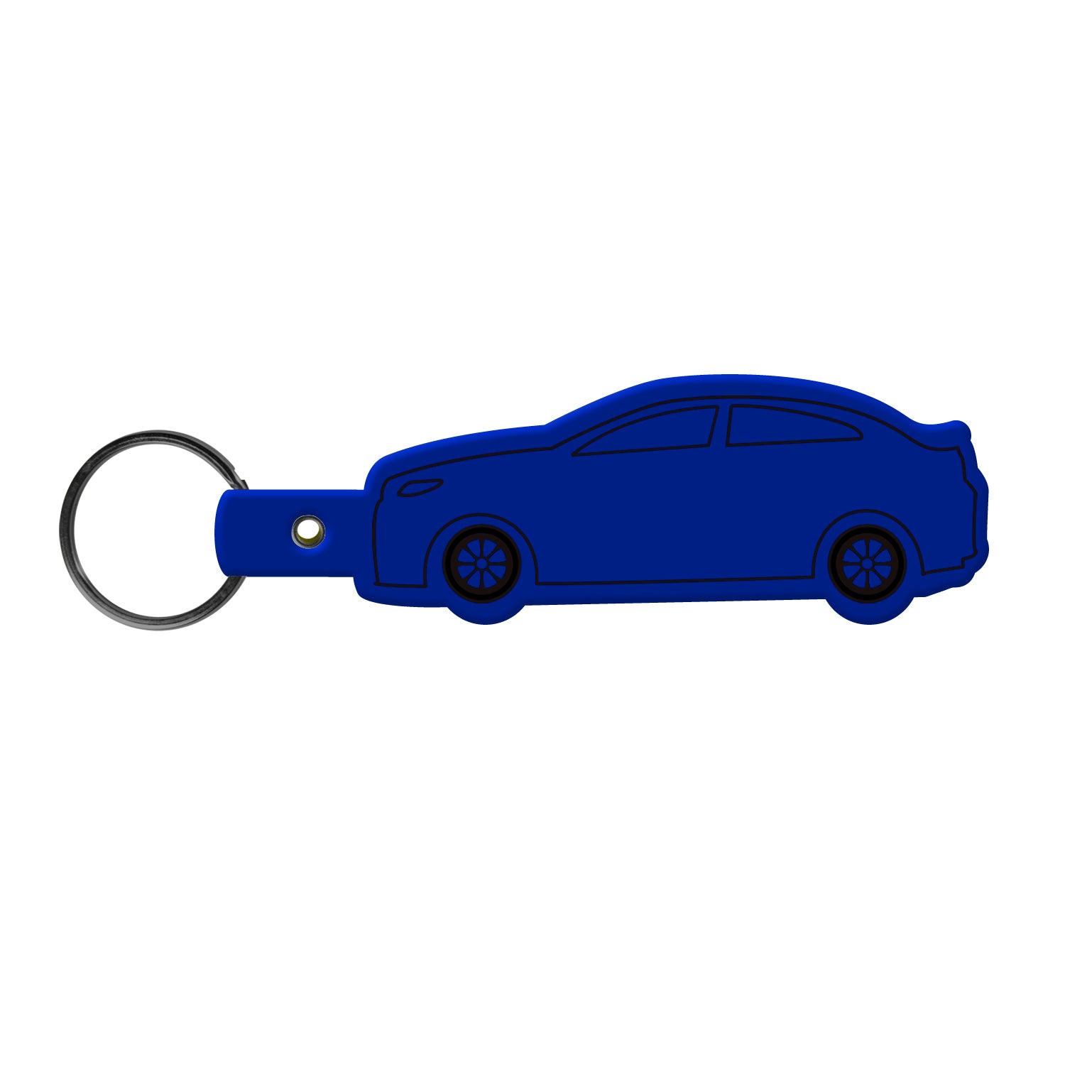 Personalized Car Shaped Flexible Key Tags Printed on Car Key Chains