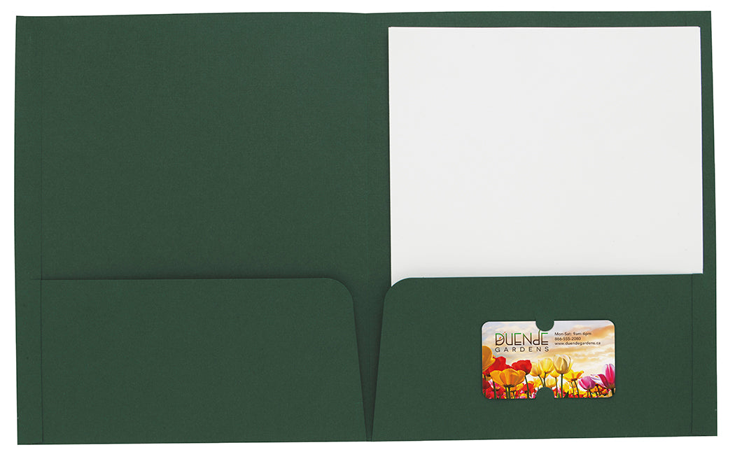 Personalized Linen Paper Folder Printed with Your Logo on 100 Folders